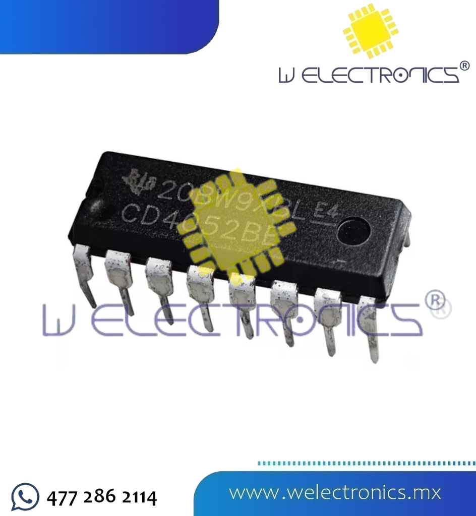 CD4052 CMOS MULTIPLEXOR Y DEMULTIPLEXOR DE 8 CANALES ANALÓGICOS | W ...